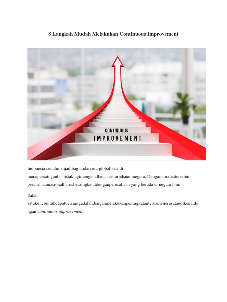 8 Langkah Mudah Melakukan Continuous Improvement | PDF