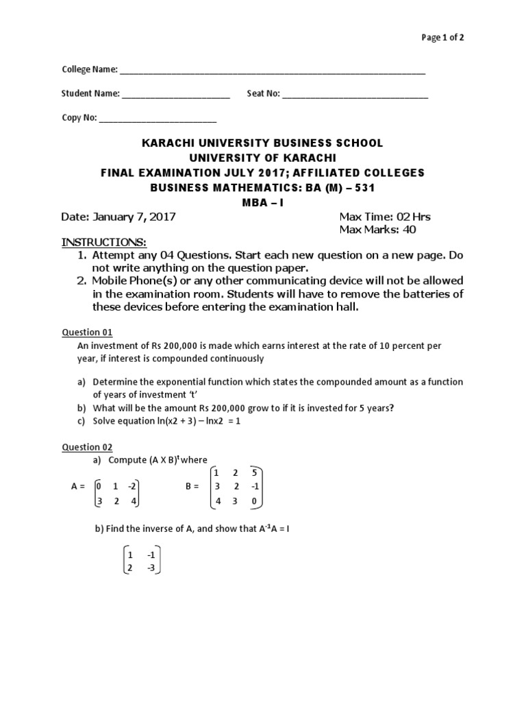 Page 1 of 2 | PDF | Function (Mathematics) | Mathematical Concepts