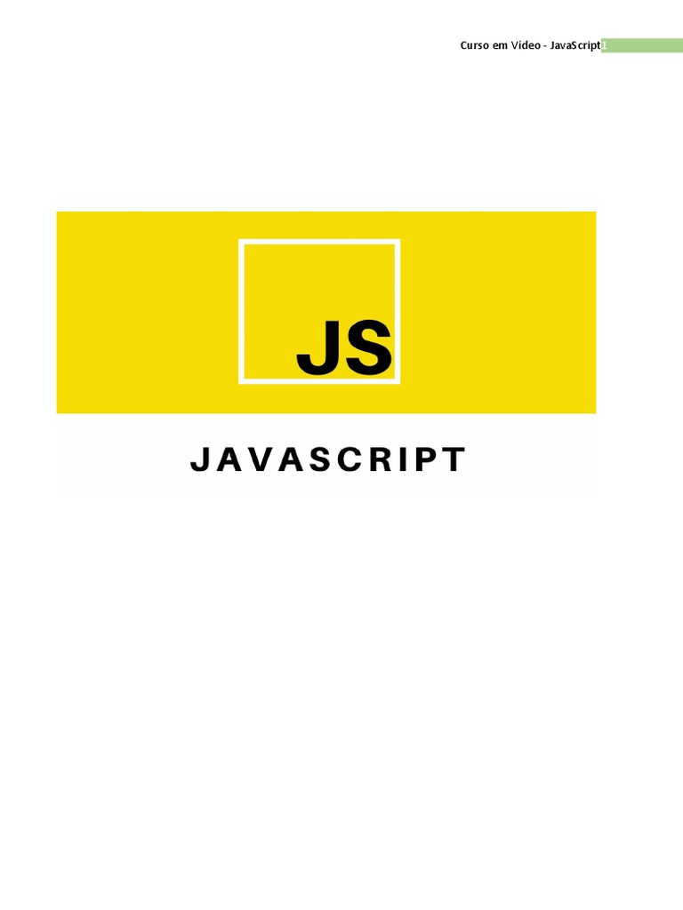 Anotações JavaScript Curso em Vídeo | Download grátis PDF | Front-end e ...
