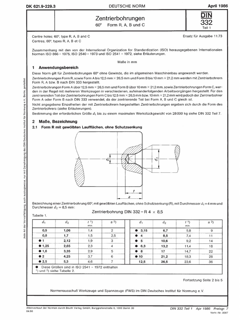 Din 332 PDF | PDF
