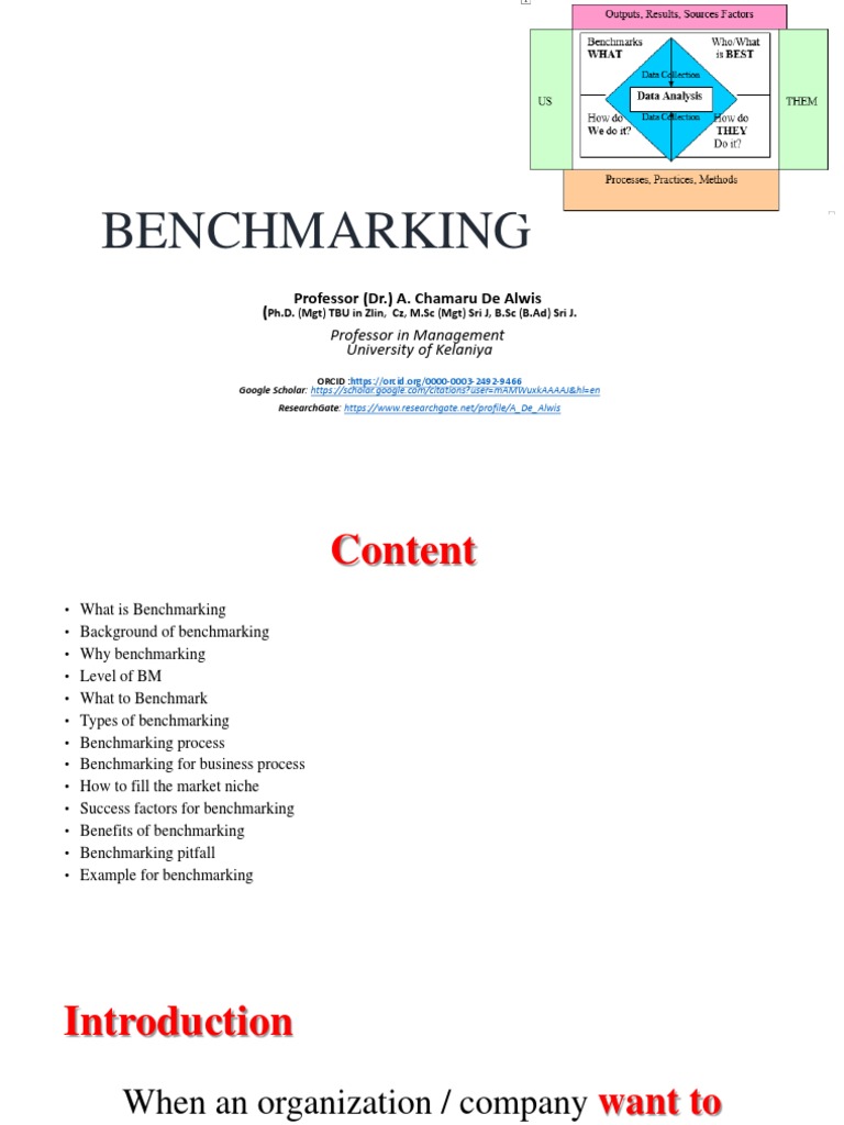 Benchmarking Presenation 2019 | PDF | Benchmarking | Business Process