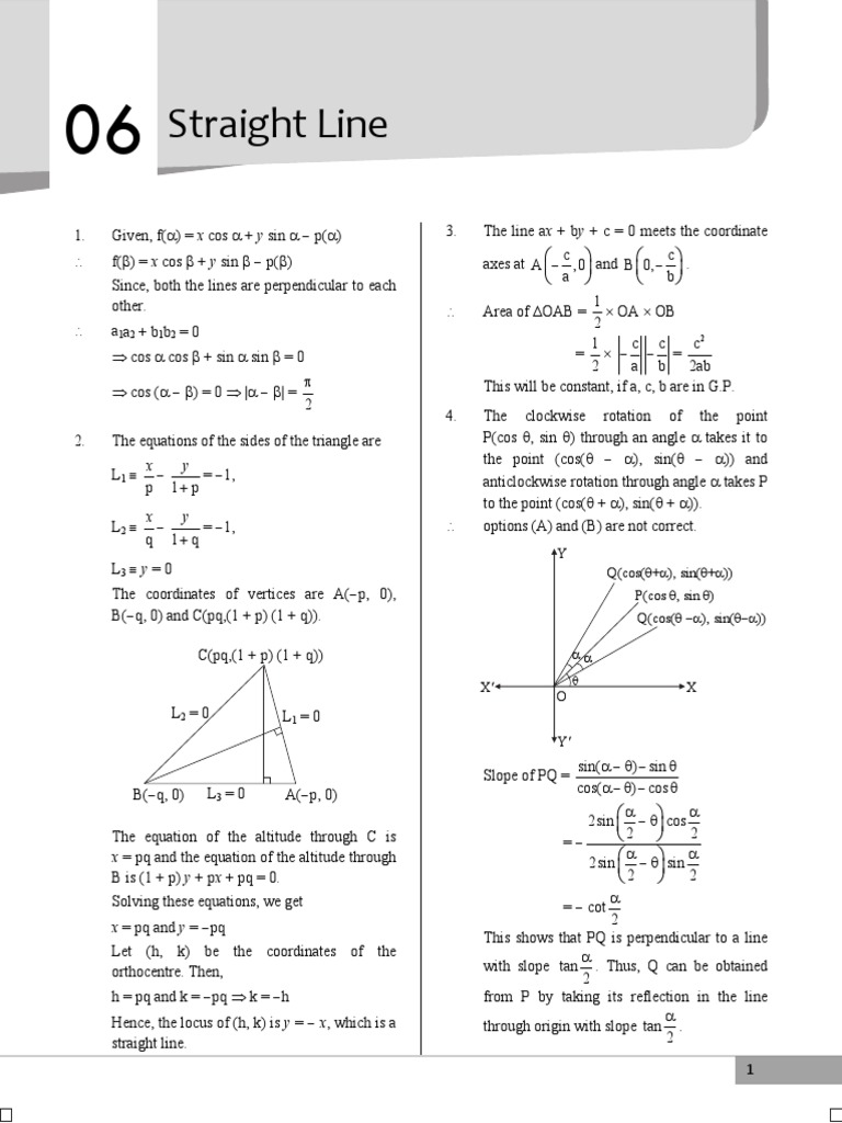 Straight Line: X y X y | PDF | Line (Geometry) | Trigonometric Functions