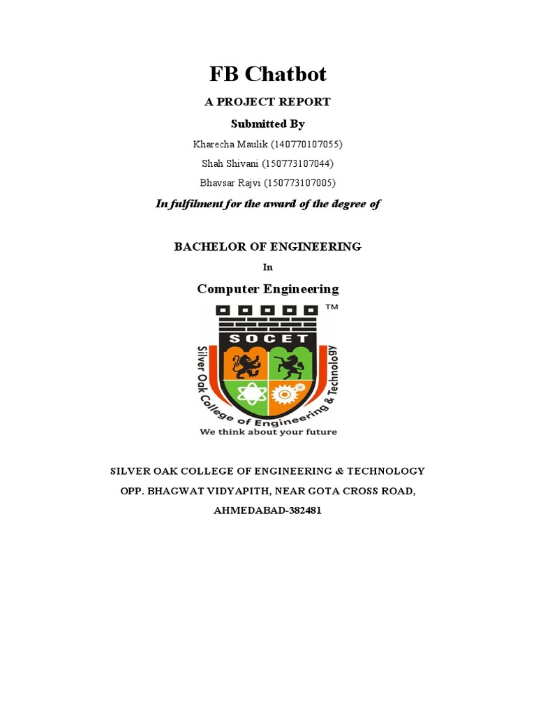 FB Chatbot REPORT Final | PDF | Use Case | Conceptual Model