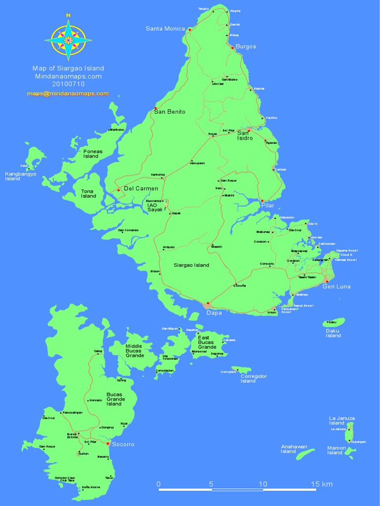 Map of Siargao Island 20100710: San Benito | PDF