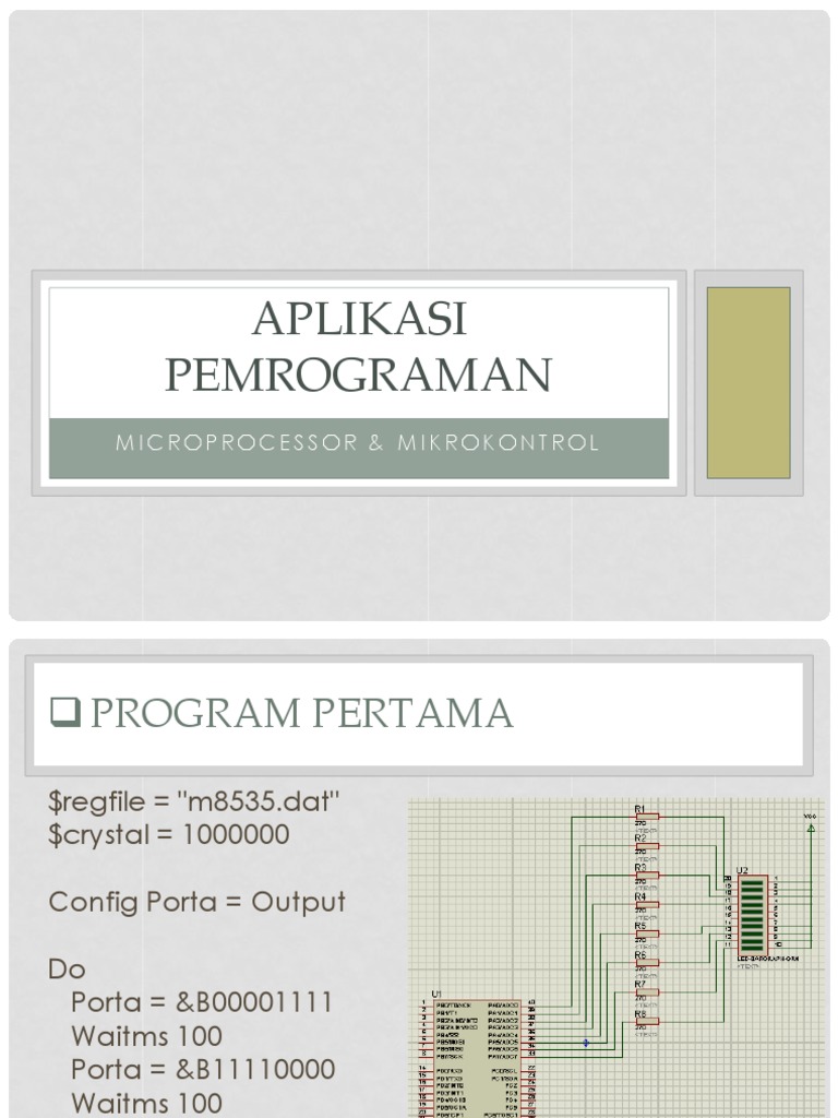 Aplikasi Pemrograman: Microprocessor & Mikrokontrol | PDF | Electronics | Computer Architecture