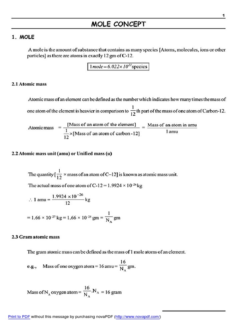 Chapter02 - Mole Concept PDF | PDF | Office Software | Computer File