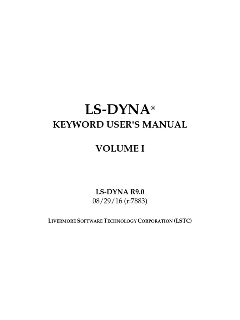 LS-DYNA Manual | Download Free PDF | Source Code | Intellectual ...