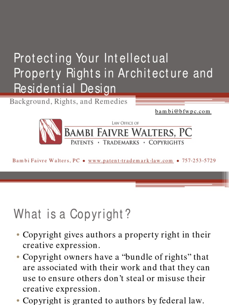 Copyright in Architectural Design | PDF | Copyright Infringement ...