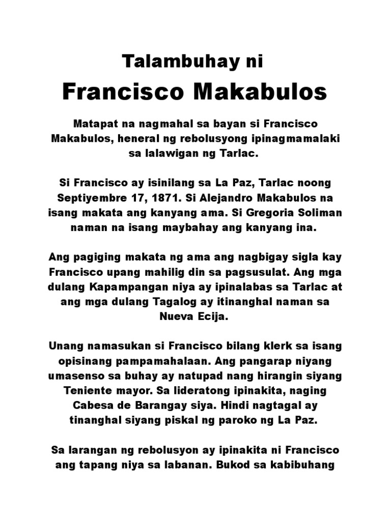 Francisco Makabulos | PDF