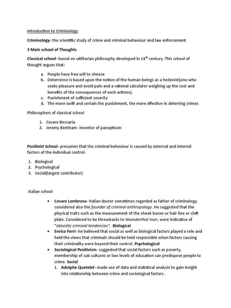 Introduction To Criminology | PDF | Criminology | Criminal Justice
