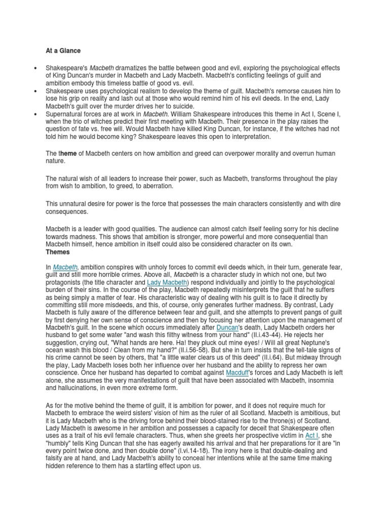 Macbeth | PDF | Macbeth | Guilt (Emotion)