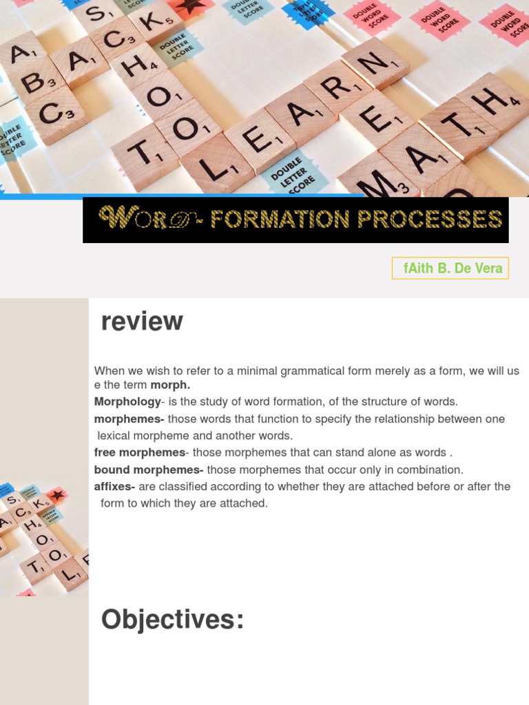 Word Formation Processes in Linguistics | PDF | Morphology (Linguistics ...