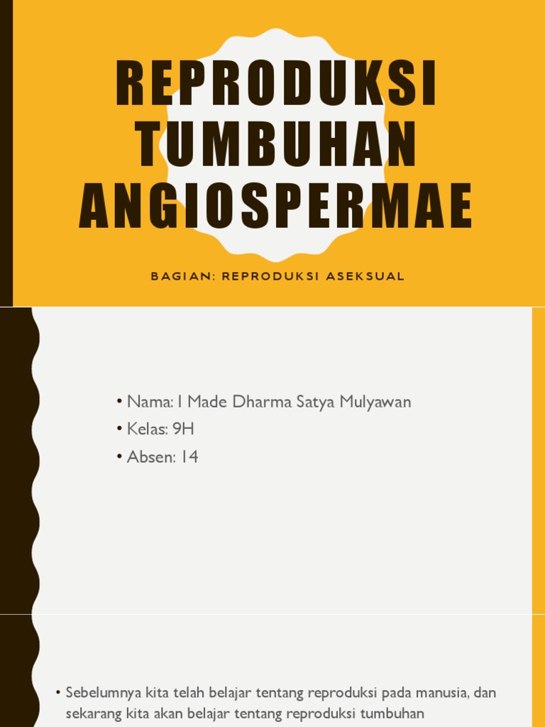 Reproduksi Tumbuhan Angiospermae | PDF