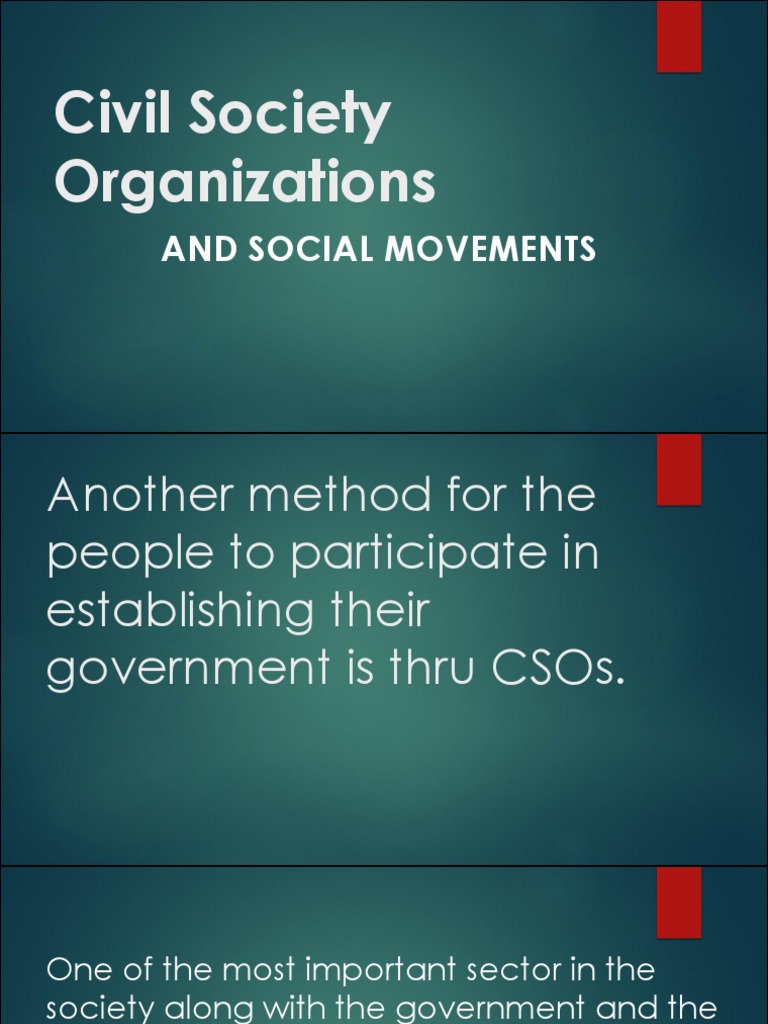 Cso and Social Movements | PDF | Non Governmental Organization ...