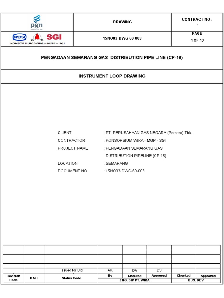 13NO03 DWG 60 003 Loop Drawing | PDF