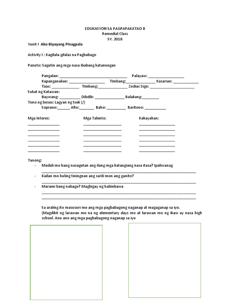 Activity Sheet Remedial | PDF