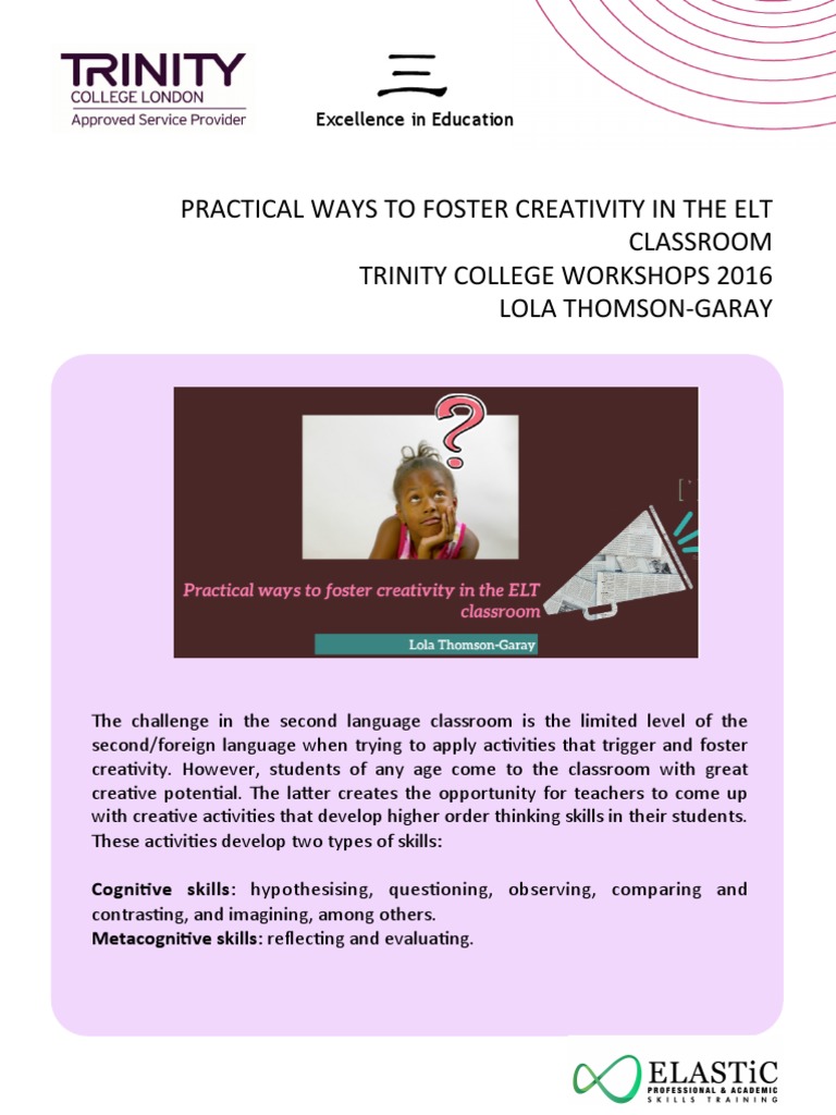 Foster Creativity | PDF | Vocabulary | Creativity