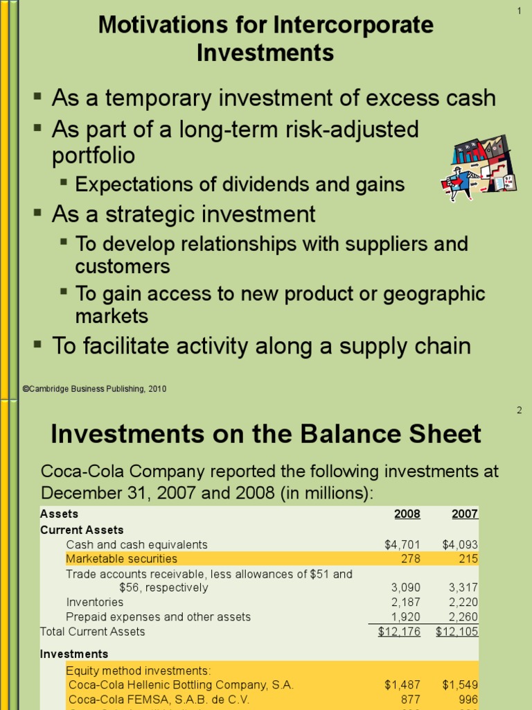 As A Temporary Investment of Excess Cash As Part of A Long-Term Risk ...