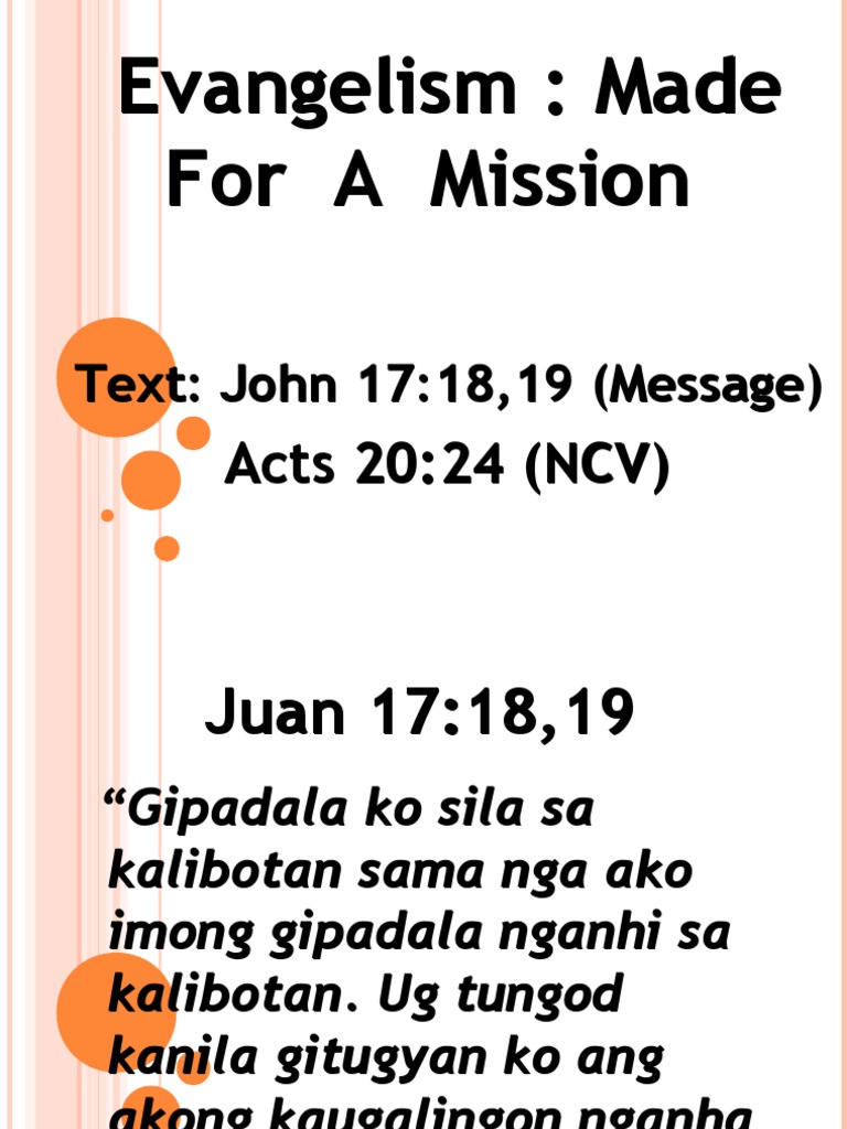 Evangelism: Made For A Mission Evangelism: Made For A Mission | PDF ...