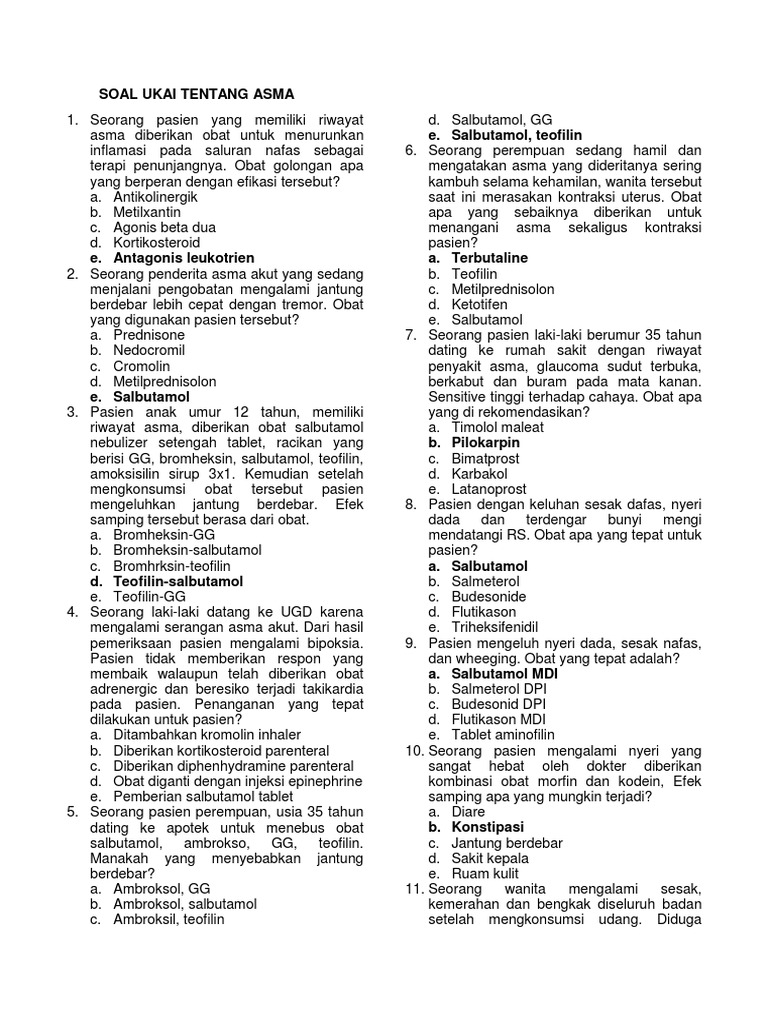 Contoh Soal Ukai Asma | PDF