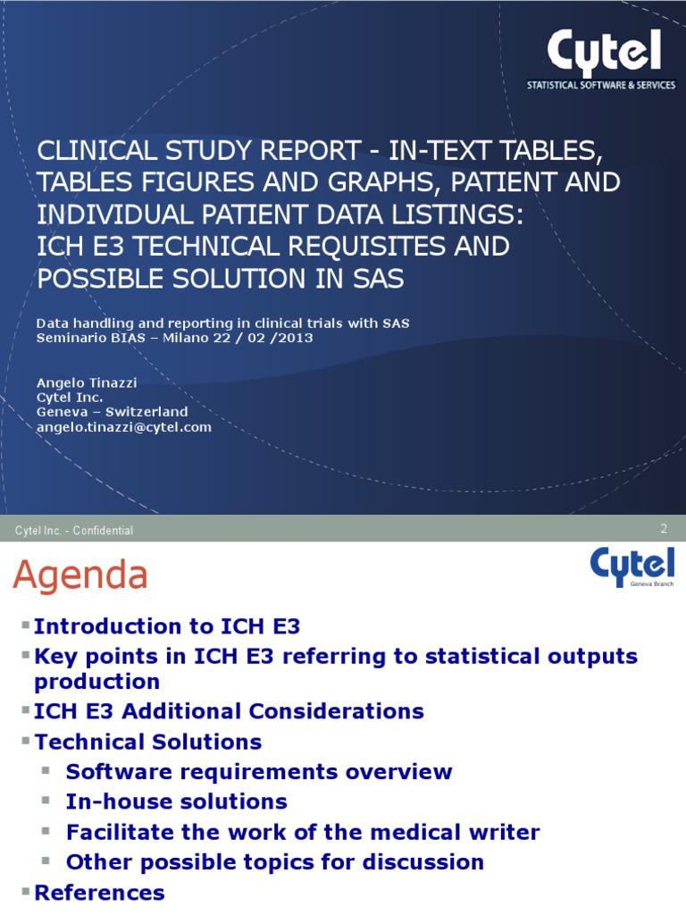 A Clinical Study Report | PDF | Sas (Software) | Clinical Trial