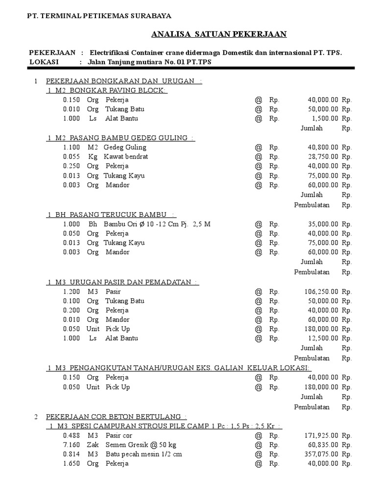 RAB Pos Satpam (Jasa Saja) | PDF | Politics Of Indonesia | Indonesia
