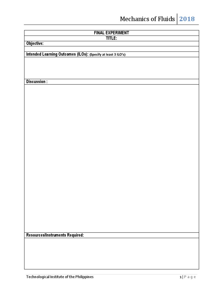 Final Experiment Fluid Mechanics | PDF | Experiment | Laboratories