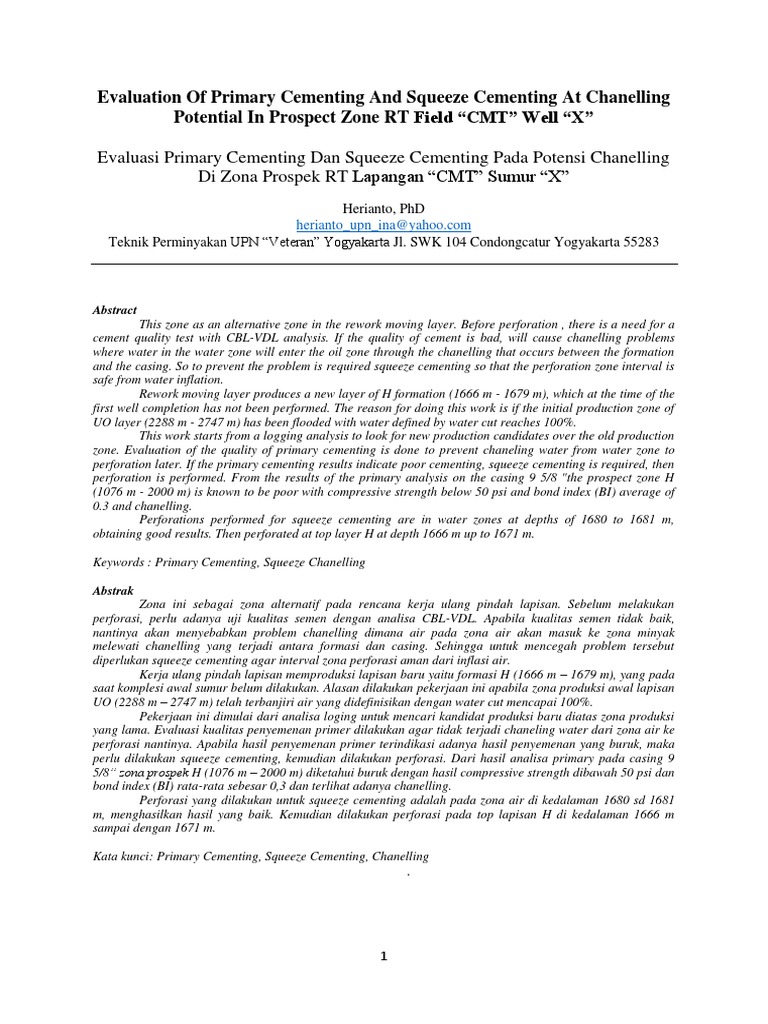 Squeeze Cementing | PDF | Soft Matter | Applied And Interdisciplinary ...