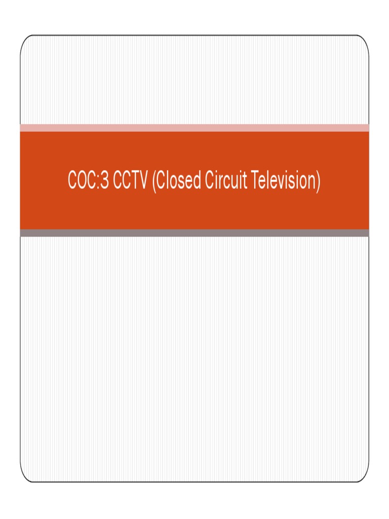 COC3 CCTV (Compatibility Mode) | PDF | Coaxial Cable | Electrical Connector
