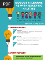 Module 6 - Learners With Exceptionalities FINAL PRESENTATION | PDF | Disability | Intellectual ...