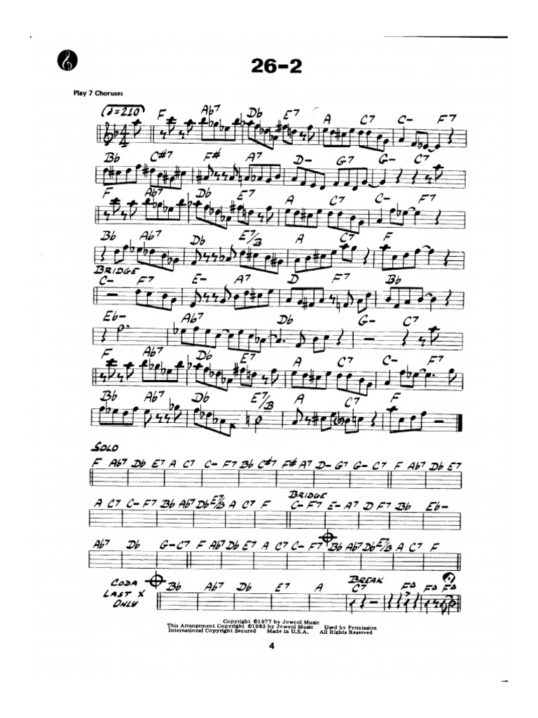 26-2 coltrane lead sheet