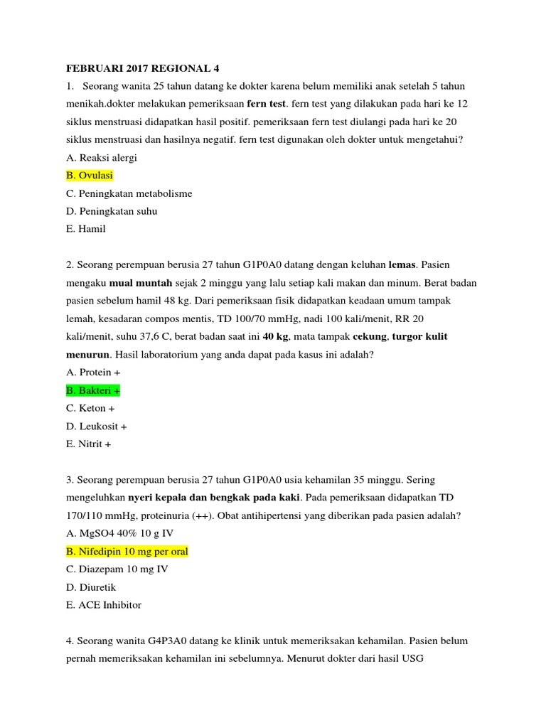 Soal Ukmppd Obsgyn | PDF