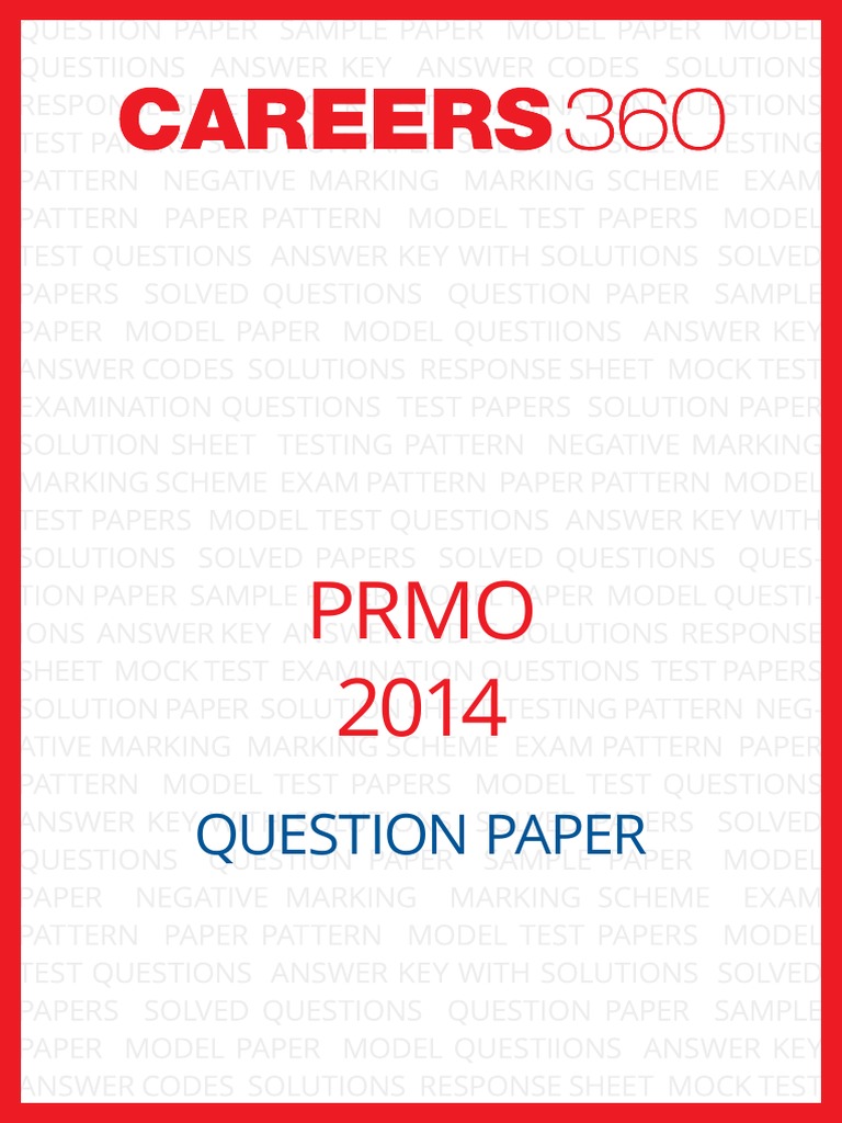 PRMO Question Paper 2014 | PDF