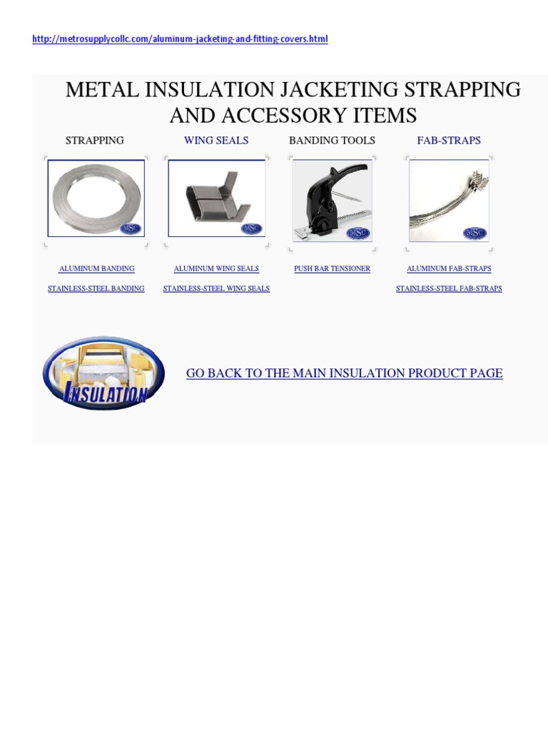 Metal Insulation Jacketing Strapping | PDF