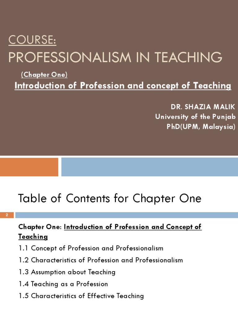 First Chapter Professionalism | PDF | Profession | Autonomy