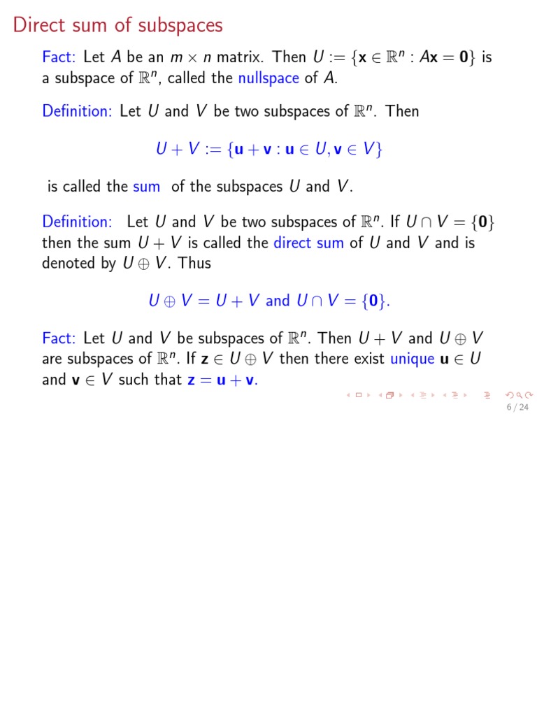 Direct Sum PDF | PDF