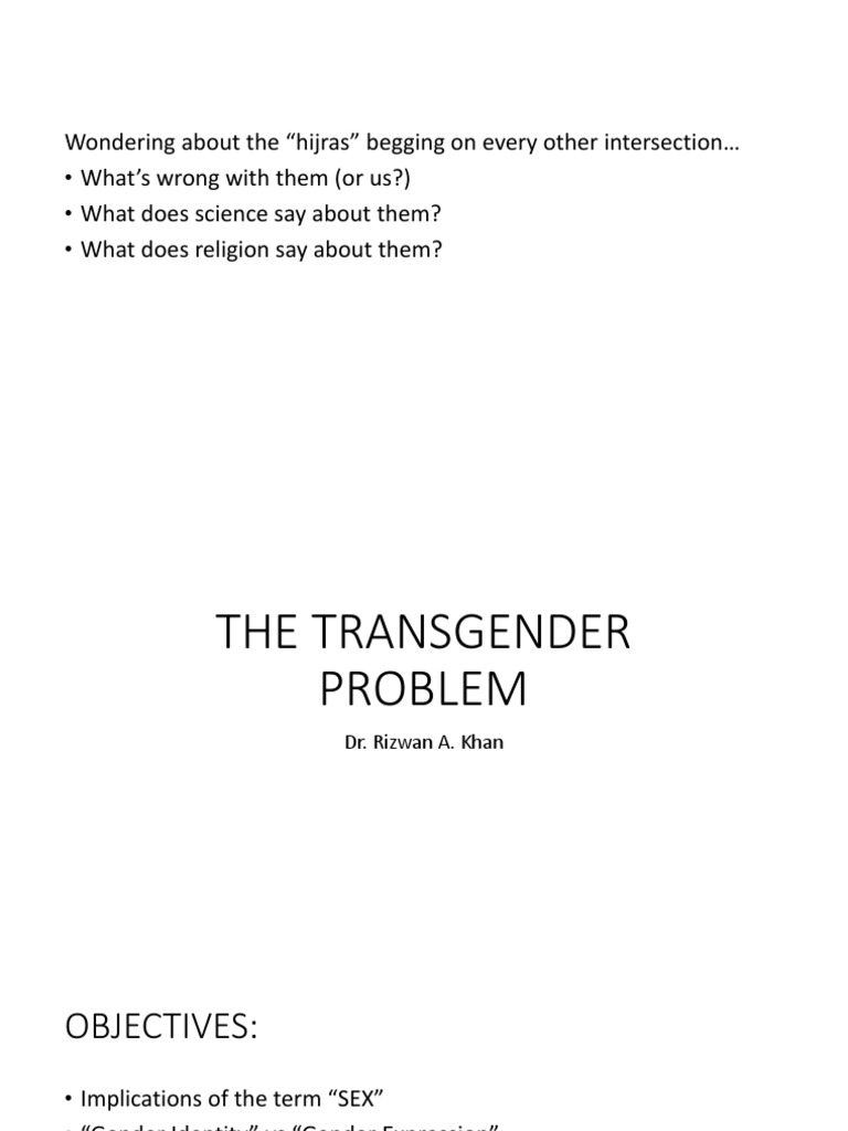 The Transgender Problem | PDF | Gender Identity | Transgender