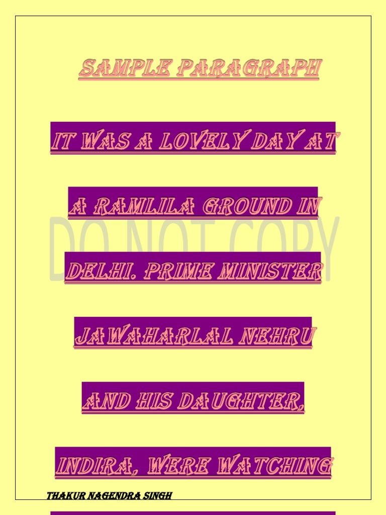 Sample Paragraph | PDF