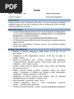 SAP MM End User Resume | PDF | Business | Computing