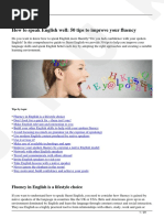 The English Fluency Formula | PDF | Fluency | English Language