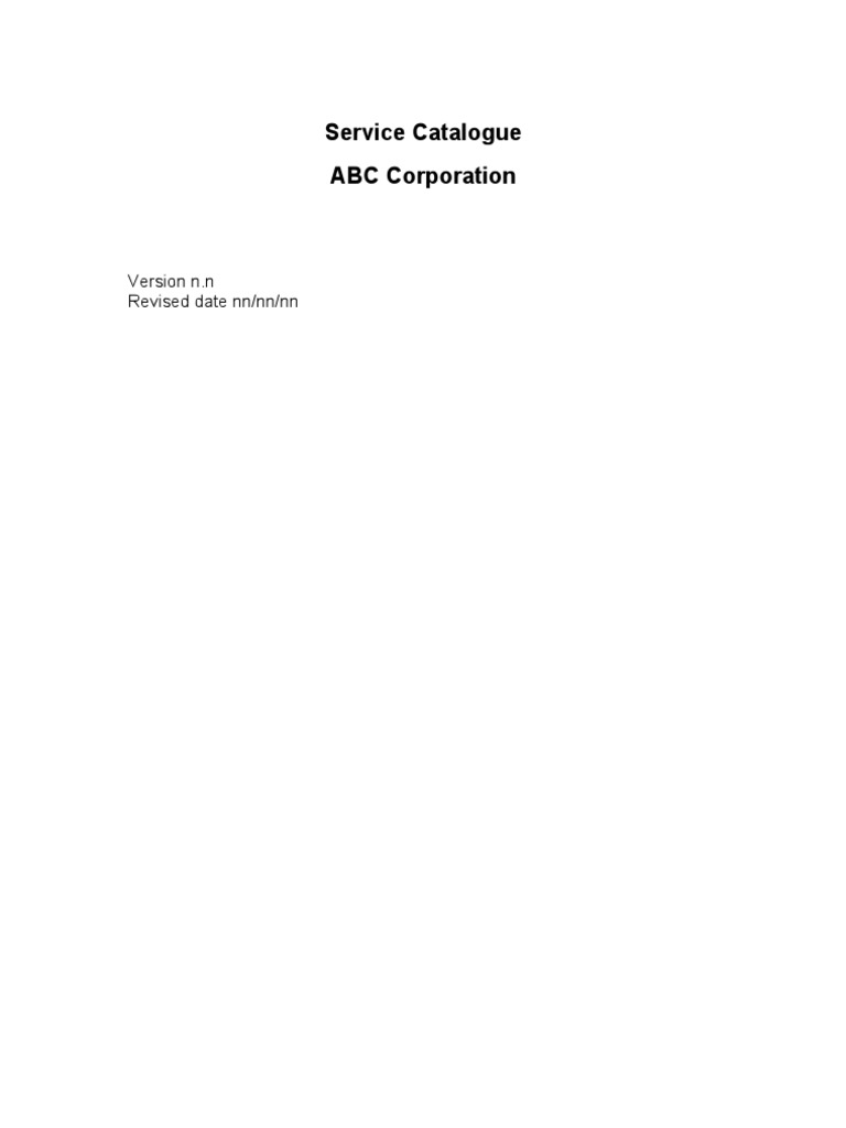 IT Service Catalogue Overview | PDF | Service Level Agreement | Itil