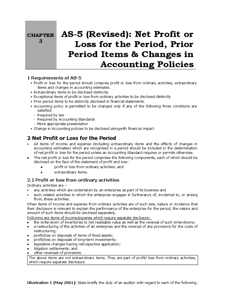 3 - As-5 Net Profit or Loss For The Period, Prior Period Items and ...