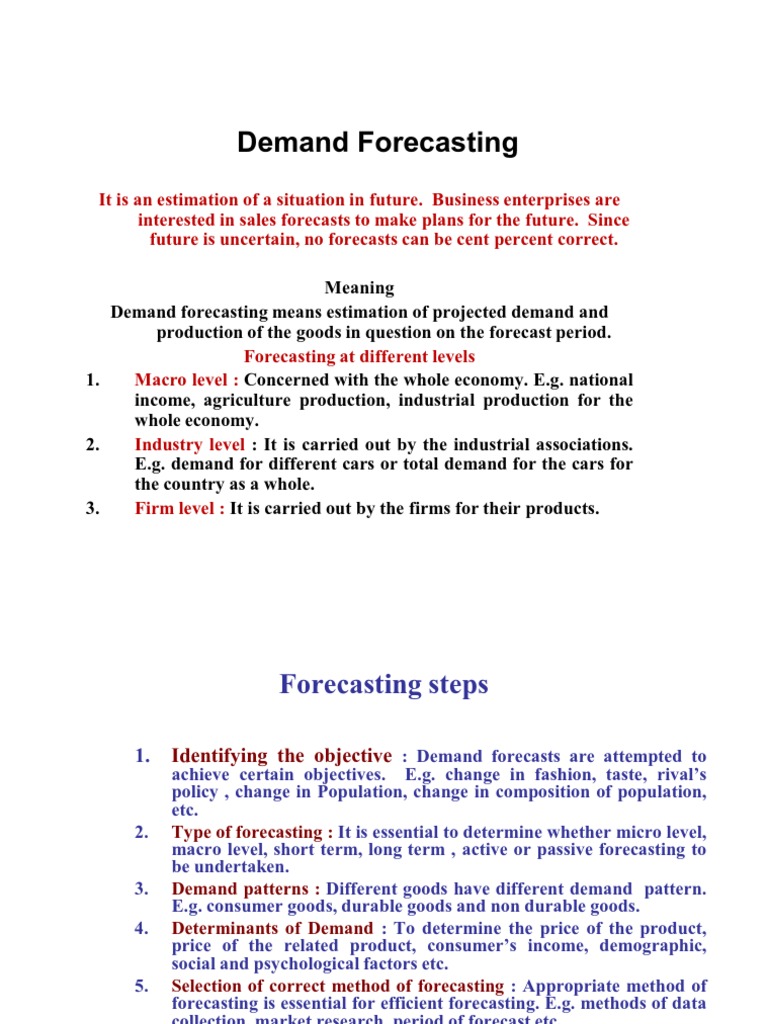 MMS Demand Forecasting | Download Free PDF | Forecasting | Demand