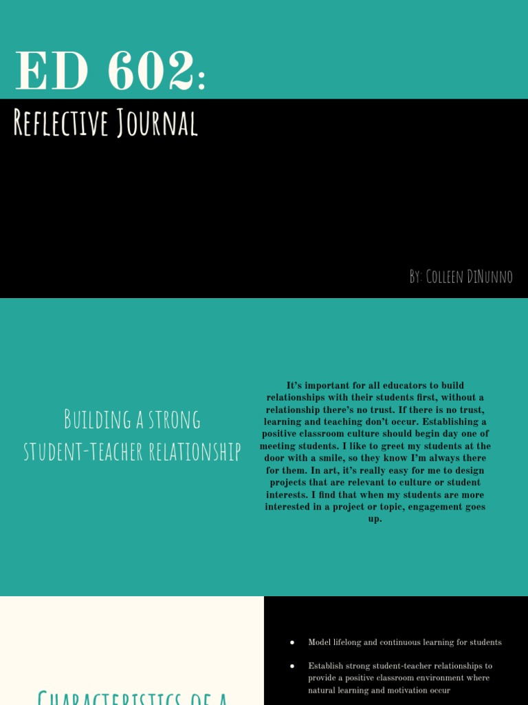 Reflective Journal | PDF | Curriculum | Teachers