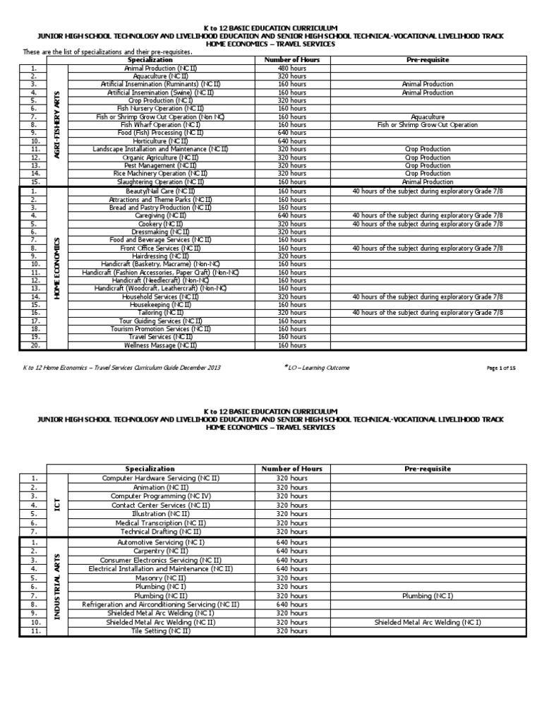 Travel Services CG | PDF | Curriculum | Tourism