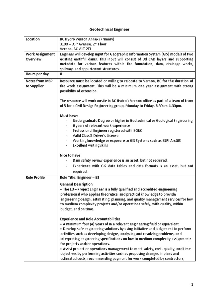 Geotechnical Engineer | PDF | Geotechnical Engineering | Dam