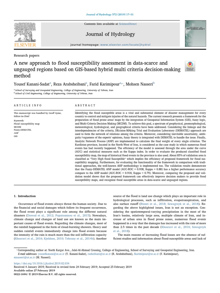 A New Approach To Flood Susceptibility Assessment in Data-Scarce and ...