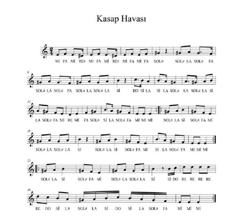 Kasap Havası Klarnet | PDF