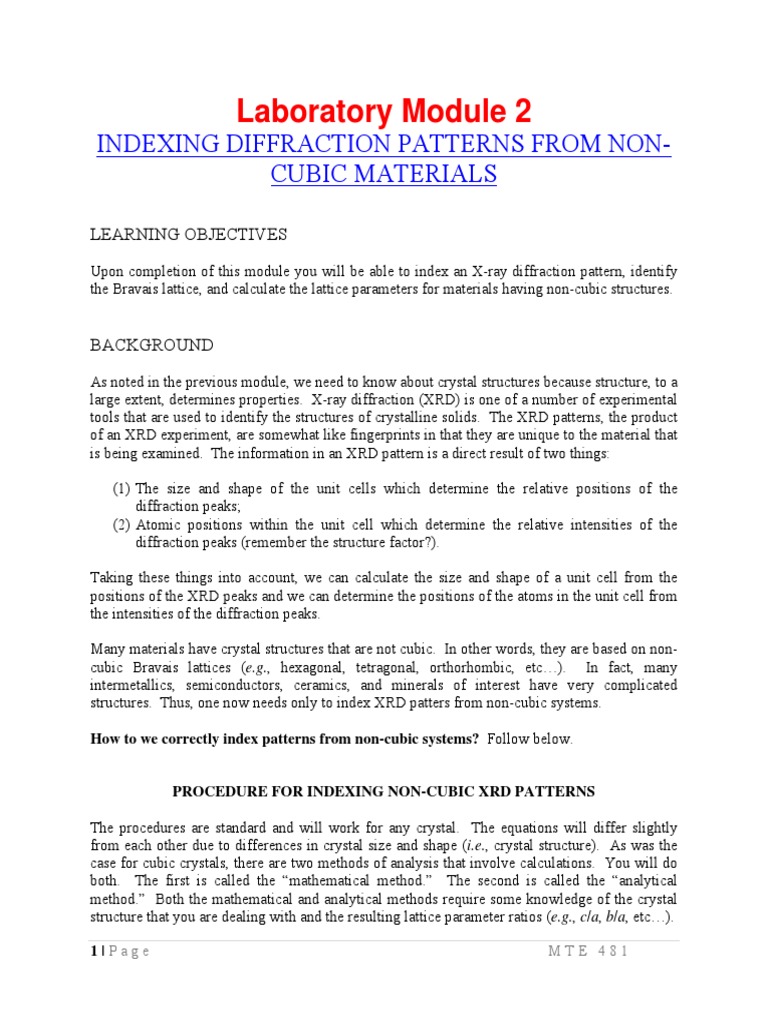 Indexar Hexagonal Completo | PDF | X Ray Crystallography | Crystal ...