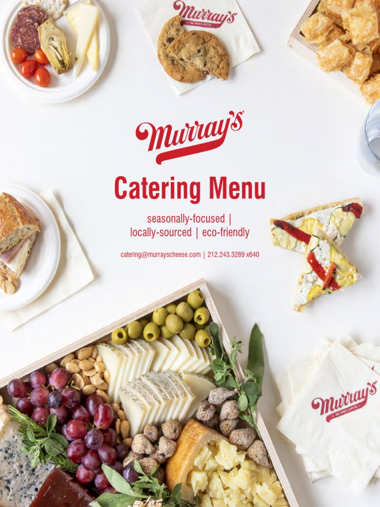Murrays Cheese Catering Menu 2019 | PDF | Salad | Desserts